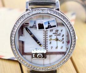 Cartoon Notebook Polymer Clay Watch on Luulla