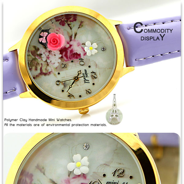 Elegant Rose Gold Polymer Clay Watch on Luulla