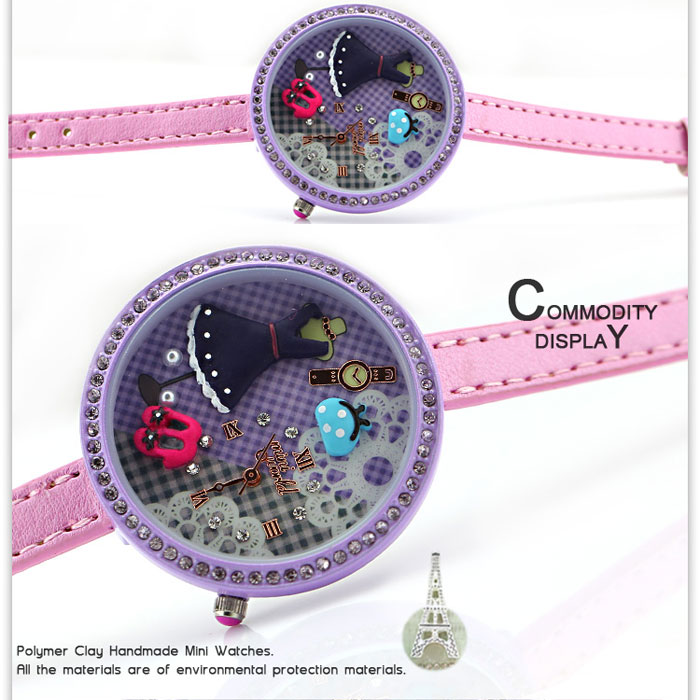 Cute Purple Princess Polymer Clay Watch on Luulla