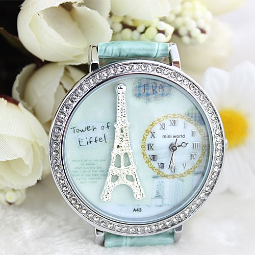 Polymer Clay Cartoon Rhinestones Romantic Paris Crystal Tower Retro ...