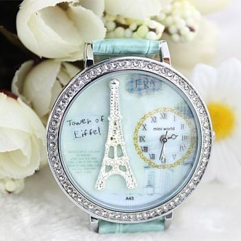 Polymer Clay Cartoon Rhinestones Romantic Paris Crystal Tower Retro ...