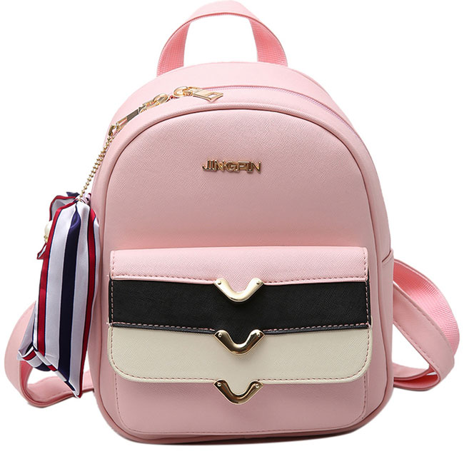 Stripes Flap Decorative Backpack Street Style Small School Backpack on ...