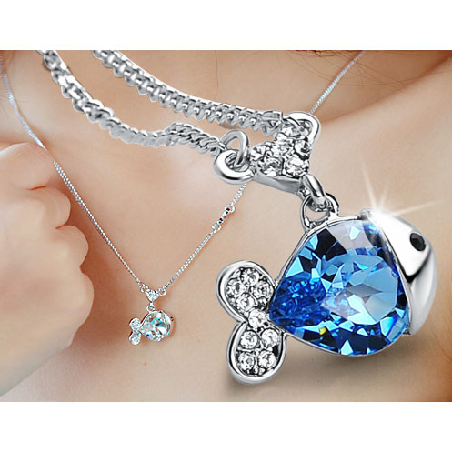Perfect Gift Fish Crystal Necklace on Luulla
