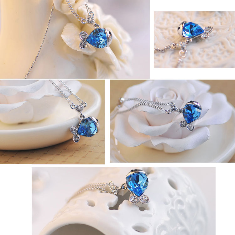 Perfect Gift Fish Crystal Necklace on Luulla