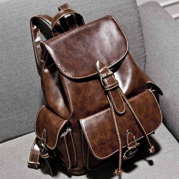 Nice Leather Student Bag Backpacks on Luulla