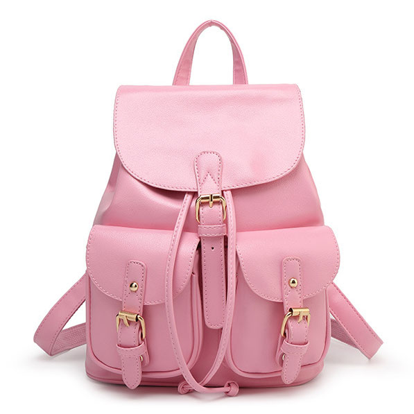 Dual Front Pockets College Backpack on Luulla